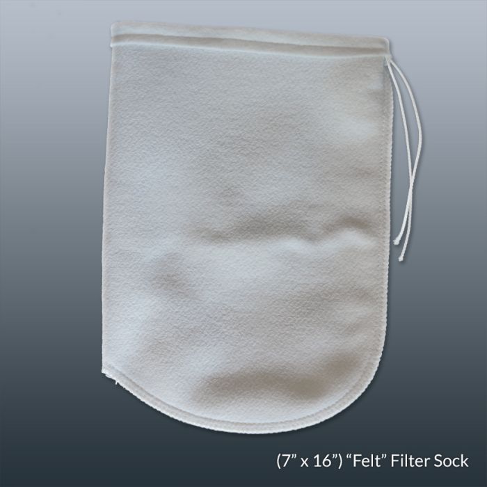 CoralVue 7 x 16 Felt Aquarium Filter Socks with Draw String | CoralVue